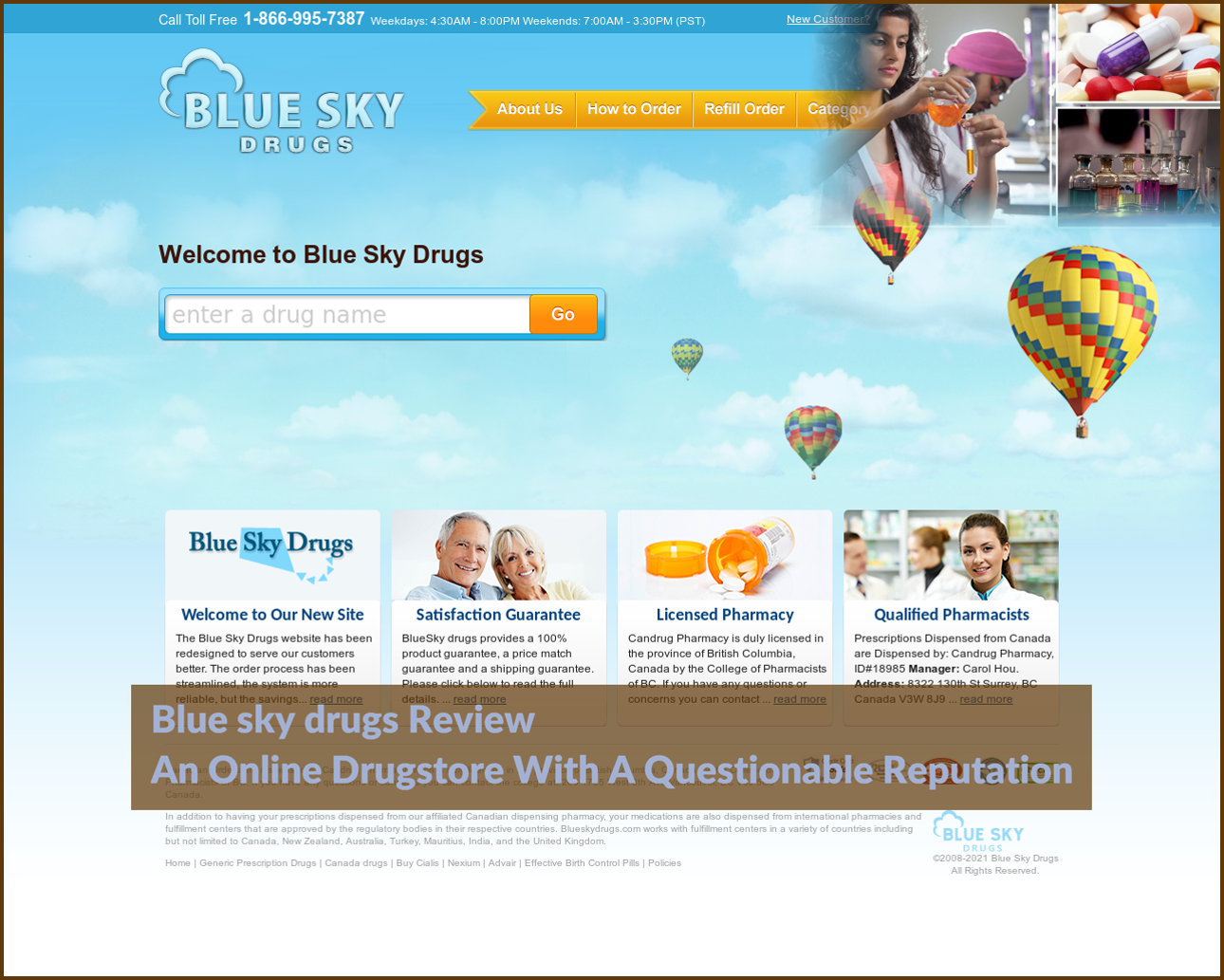 Blue Sky Drugs Review - An Online Drugstore With A Questionable ...
